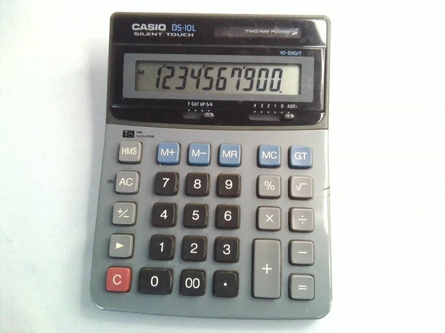 CASIO DS10L 10 Digit Solar Calculator Made in Japan Retro Model $105.19 ...