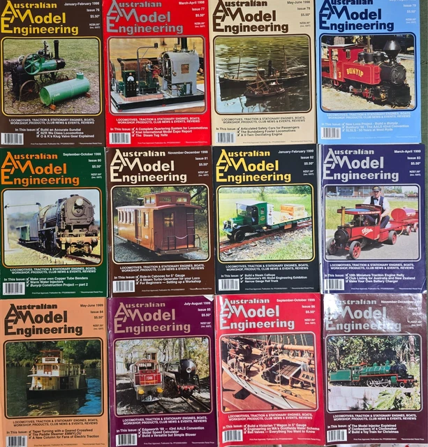 AUSTRALIAN MODEL ENGINEERING Magazine 12x Issues Complete Years of 1998 ...