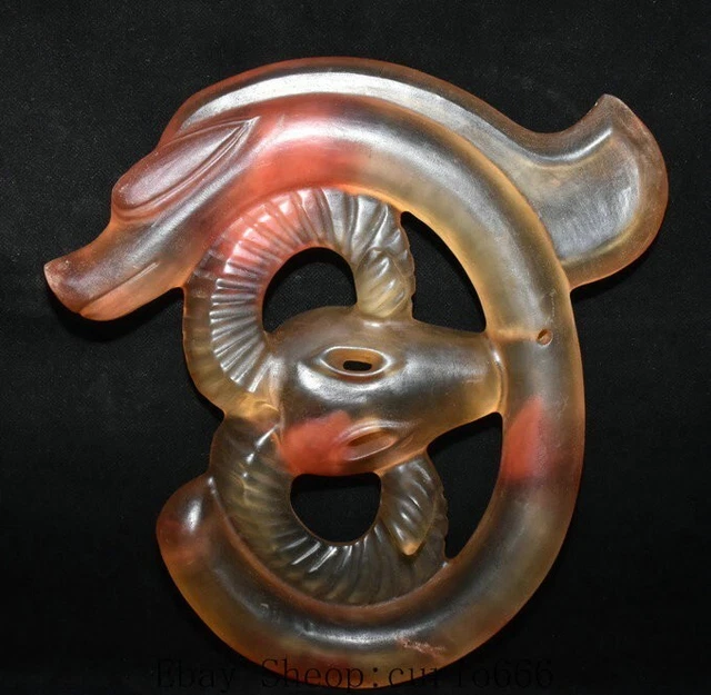10'' HONGSHAN CULTURE Crystal Yu Pig Dragon Loong Hook Gou Sheep Head ...