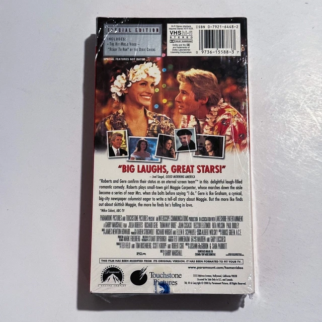 RUNAWAY BRIDE VHS 2000 Special Edition Sealed Julia Roberts Richard ...