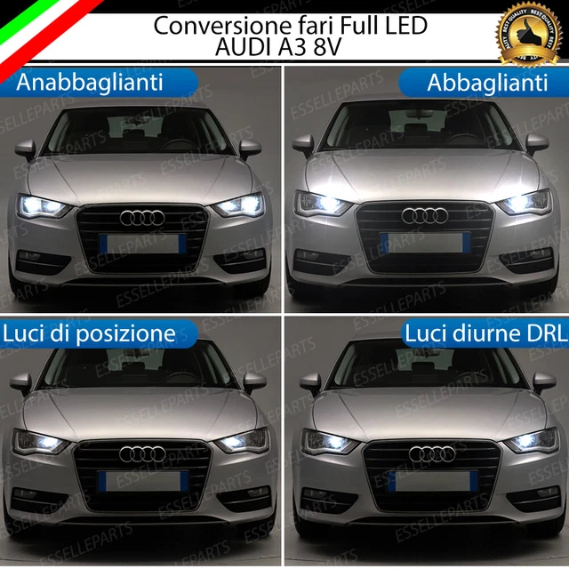 CONVERSIONE FARI FULL Led Audi A3 8V + Sportback Bianco Led Canbus 18800 Lumen EUR 149,90 ...