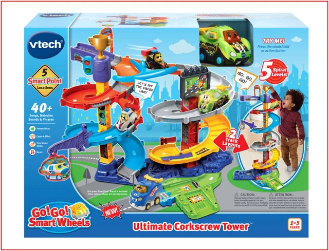 VTECH GO GO Smart Wheels ULTIMATE CORKSCREW Tower + CAR - 2 Track ...