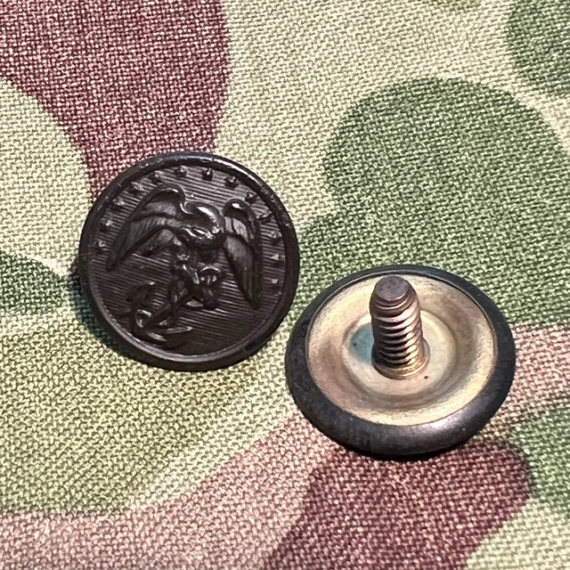 WWII MARINEST USMC Service Uniform EGA Barracks Cover Cap Screw Post ...