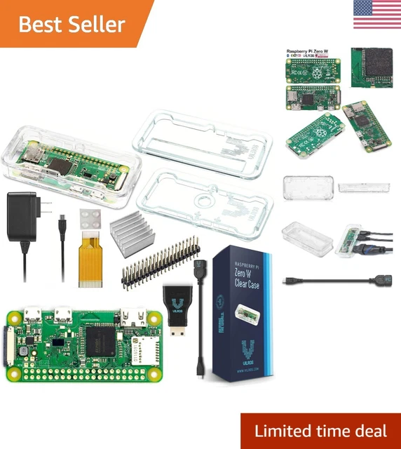 COMPLETE RASPBERRY PI Zero W Basic Starter Kit - Versatile Clear Case ...