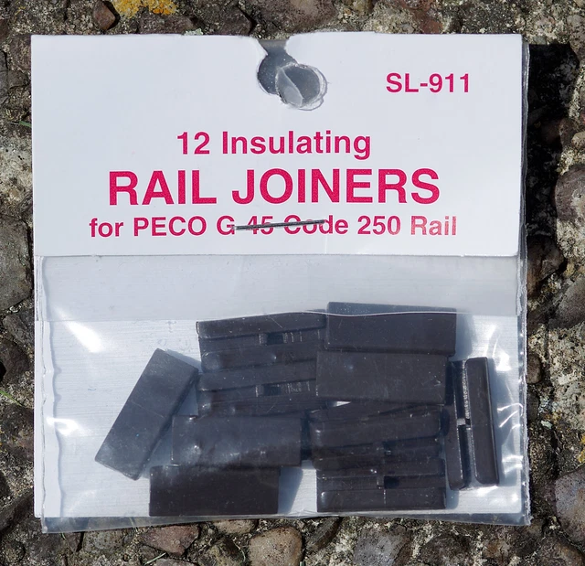 PECO SL-911 INSULATING Rail Joiners Code 250 Rail G45 Fishplates Garden ...