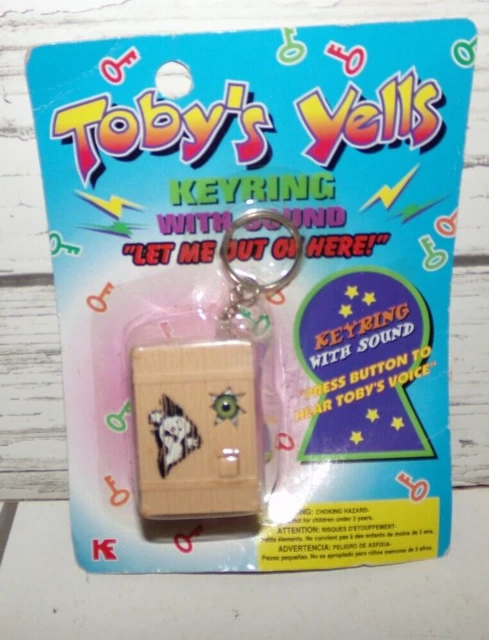 VINTAGE LET ME Out of Here! Electronic Talking Box Create Keychain Toby ...