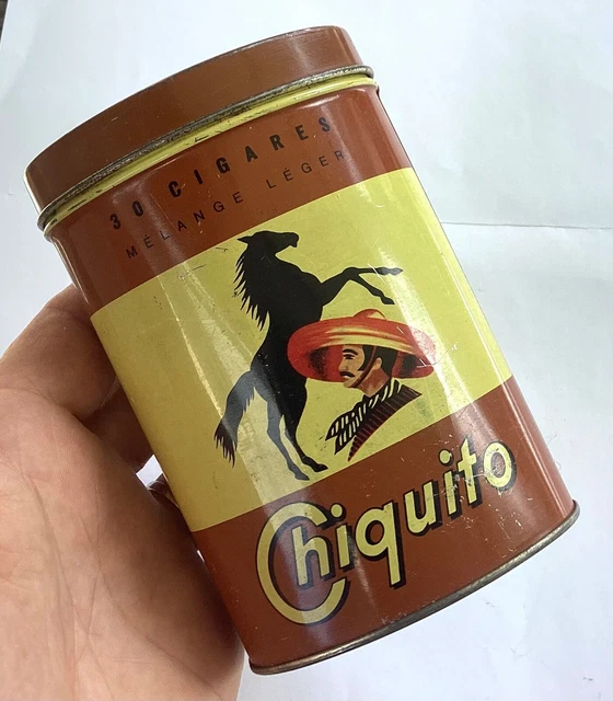 ANCIENNE BOÎTE TABAC Chiquito Cheval Noir Mexicain Old Tabacco Box ...