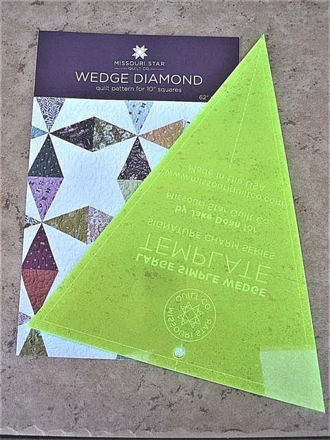 LARGE SIMPLE WEDGE Template & Wedge Diamond Pattern Missouri Star Quilt ...