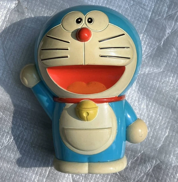 VINTAGE SHOWA ERA Doraemon Fujiko Pro Money Box Plastic PreFissure ...
