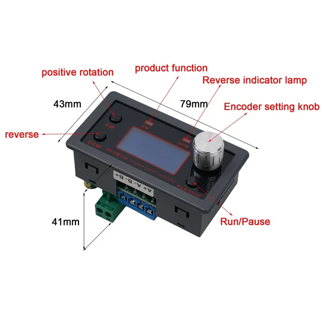 ZK-SMC02 STEPPER MOTOR Controller / Pulse Speed Angle Control Module U ...