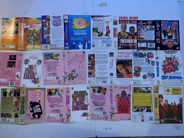 COMEDY BUNDLE VHS Video Tape Sleeves /covers, Pink Panther, Snatch ...