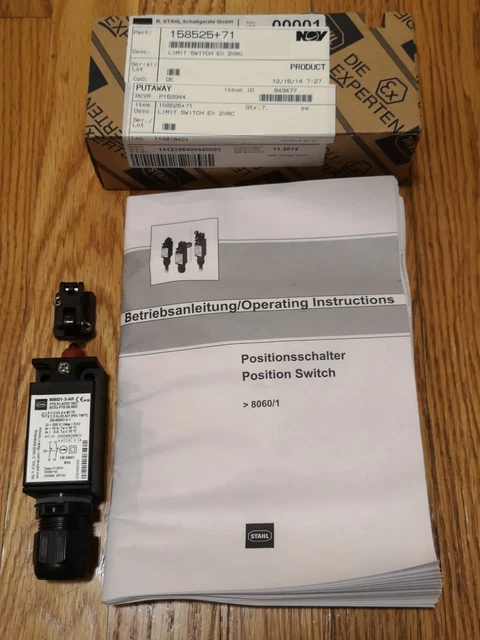 STAHL LIMIT SWITCH 8060 /1-3-AR $225.00 - PicClick CA