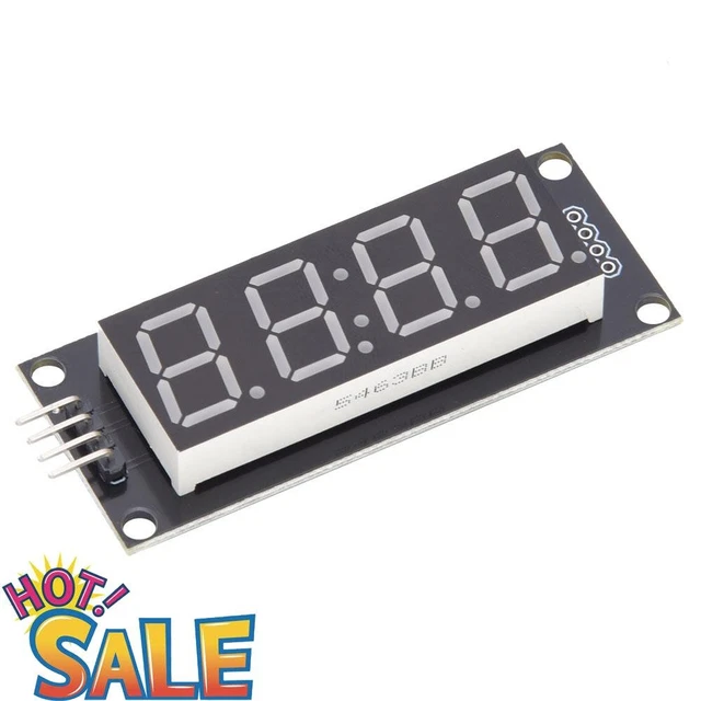 LED DISPLAY TUBE Module 4-Digit 7-Segment for Arduino TM1637 Blue Easy ...