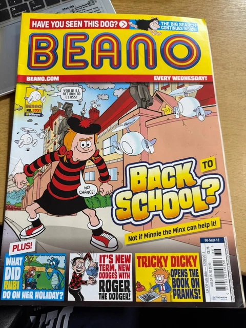 BEANO COMIC MAGAZINE Back To School £10.80 - PicClick UK