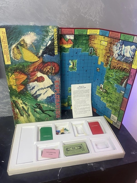 VINTAGE EXPLORATION BOARD Game 1970 John Waddingtons Complete & GC £19. ...