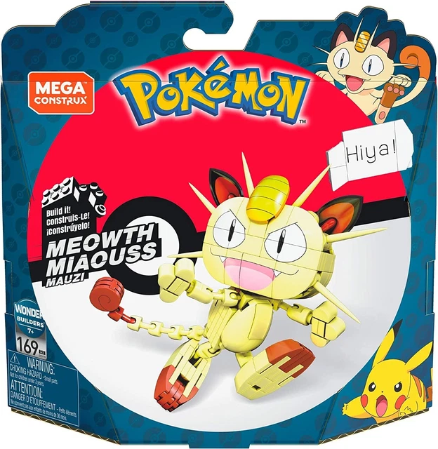 MEGA CONSTRUX POKÉMON Meowth - Buildable Action Figure (Sealed) WORN ...