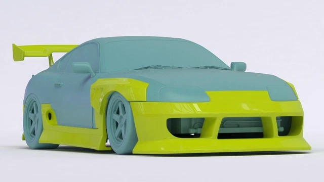 TOYOTA SUPRA MK4 BN Kit widebody stile sportivo per Tamiya Solido 1:24 ...