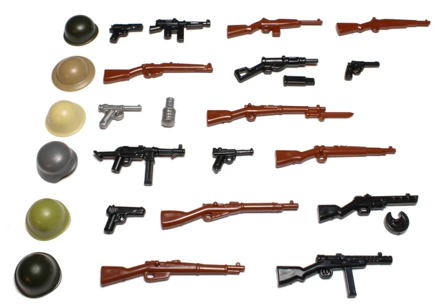 BRICKARMS WW2 WWII Weapon Set, Custom Weapons for Clamping Block ...