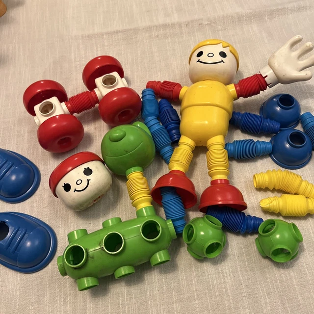 VINTAGE TOMY POPOIDS Bendy People Animals Wheels 1980’s toys £24.00 ...