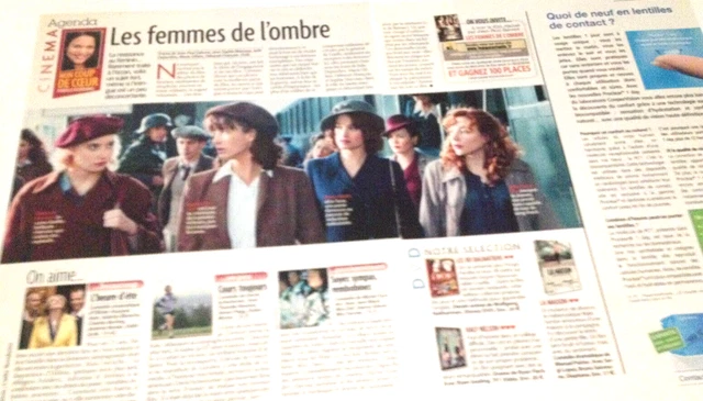 COUPURES DE PRESSE / CLIPPINGS SOPHIE MARCEAU - MARIE GILLAIN - 2 pages EUR 3,00 - PicClick FR