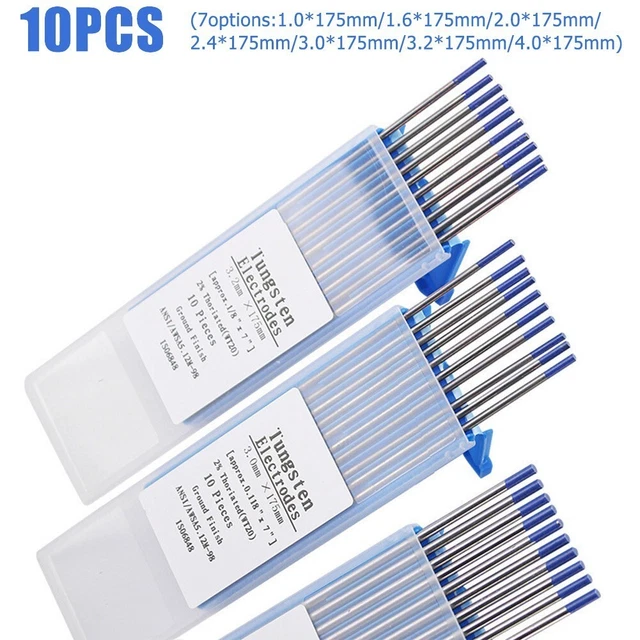 ÉLECTRODE TUNGSTÈNE THORIUM haute performance 10 pièces pour soudage en acier EUR 24,56 ...