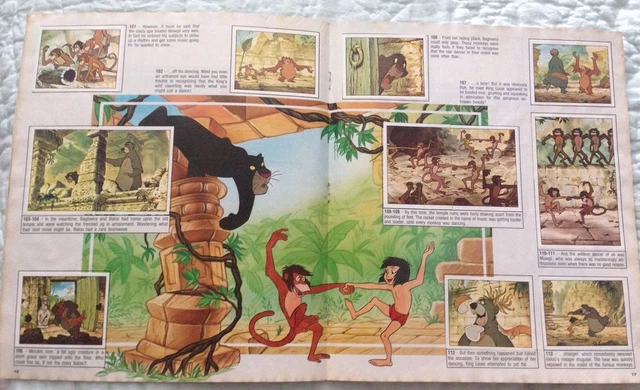 RARE DISNEY PANINI Sticker Album THE JUNGLE BOOK (1983) 100% Complete ...