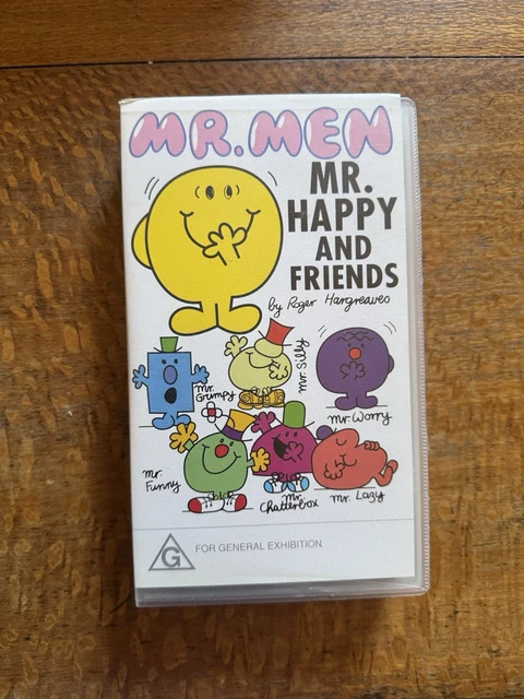 MR MEN - Mr Happy And Friends VHS 1993 Roger Hargreaves colour rated G ...