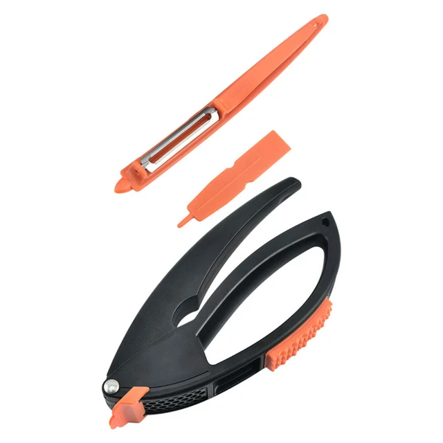 GARLIC PUREE MAKER Machine Manual Mincer Smasher Onion Slicer Rocker £7 ...