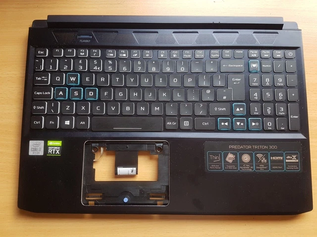 ACER PREDATOR TRITON 300 PT315-52 Palmrest Keyboard UK Layout ...