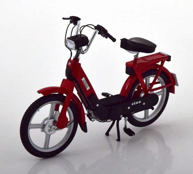 MINIATURE MOBYLETTE MOTO Ciao Piaggio Rouge 1:10 Modélisme Bike De ...