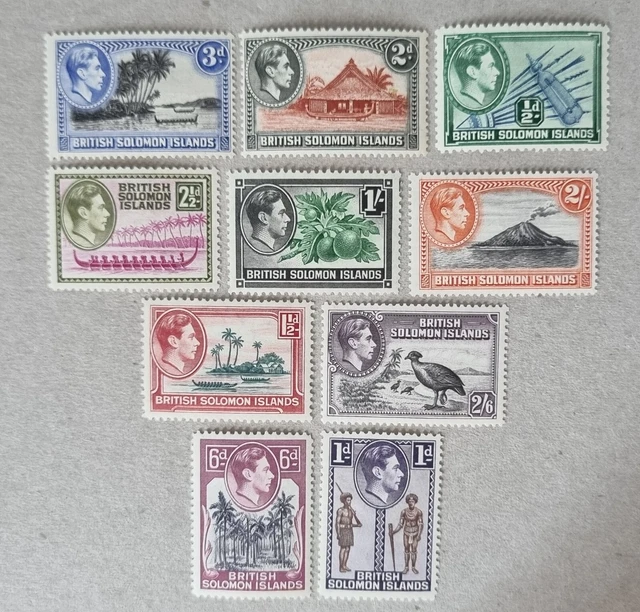 FRANCOBOLLI ISOLE SALOMONE 1939 NUOVI INCERNIERATI - #9918a EUR 7,20 ...