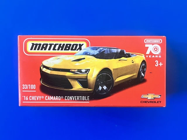 2023 MATCHBOX POWER Grabs YELLOW 2016 CHEVROLET CAMARO V8 CONVERTIBLE ...