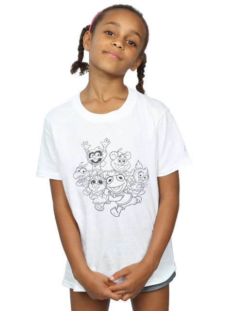 DISNEY FILLE THE Muppets Muppet Babies Mono Group T-Shirt Blanc 5-6 ...
