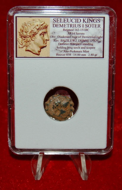ANCIENT GREEK COIN Seleucid King DEMETRIUS I SOTER Demeter Ake ...