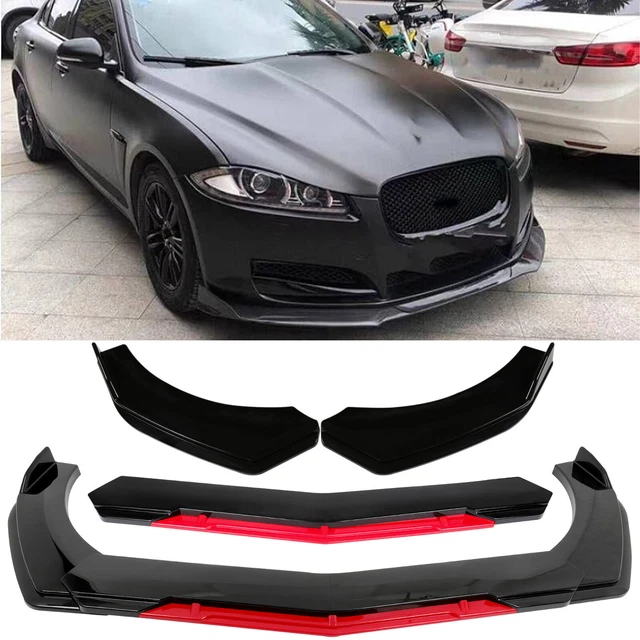 FRONT BUMPER LIP Splitter Spoiler Body Kit Glossy For Jaguar XF XE XJ F ...
