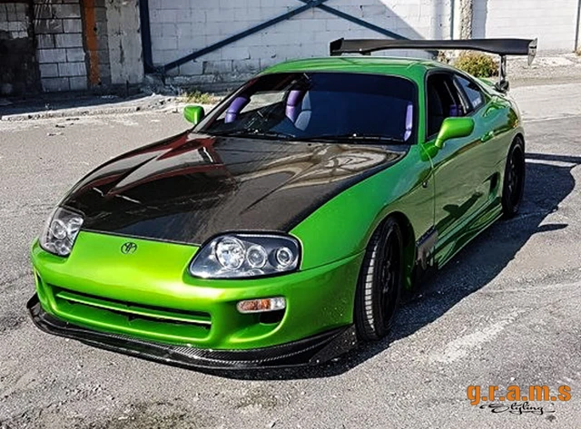 TOYOTA SUPRA CARBON FIBRE Ridox Style Front Splitter Lip to fit OEM ...