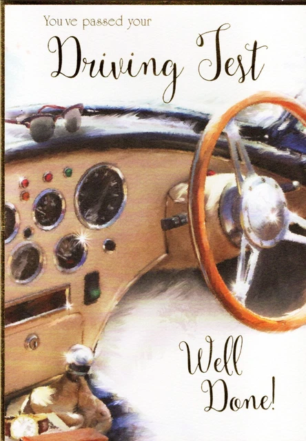 'YOU'VE PASSED YOUR DRIVING TEST, WELL DONE' GREETINGS CARD AND ...