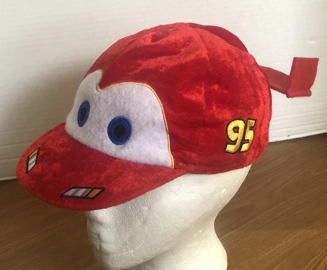 DISNEY PIXAR CARS Lightning McQueen Rear Spoiler Wing Hat Cap Youth ...