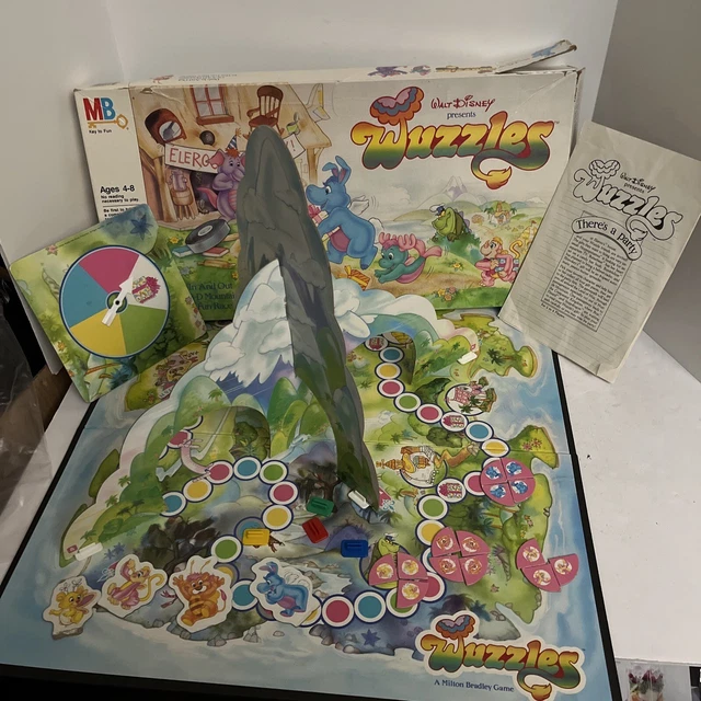 VTG 1985 MILTON Bradley Disney Wuzzles Party Board Game Missing 2 Piece ...