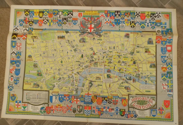 BARTHOLOMEW’S HISTORICAL MAP of London - 1969 vintage £9.04 - PicClick UK
