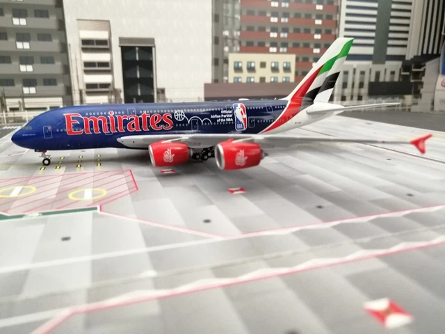 EMIRATES AIRBUS A380 NBA LIVERY A6-EOD 1/400 by Gemini Jets. BRAND NEW ...