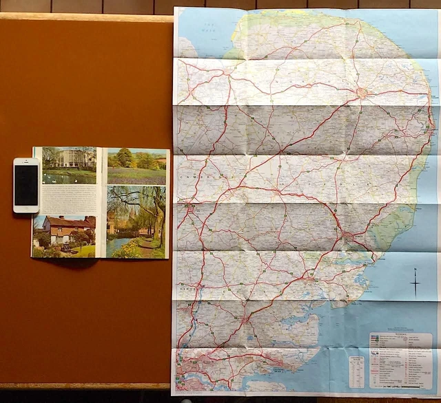 VINTAGE ROAD MAP, Pictorial Guide for South East England 1970’s $12.68 ...