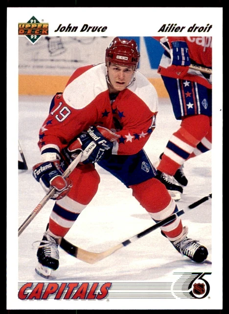 1991-92 PONT SUPÉRIEUR français John Druce. Washington Capitals #151 ...
