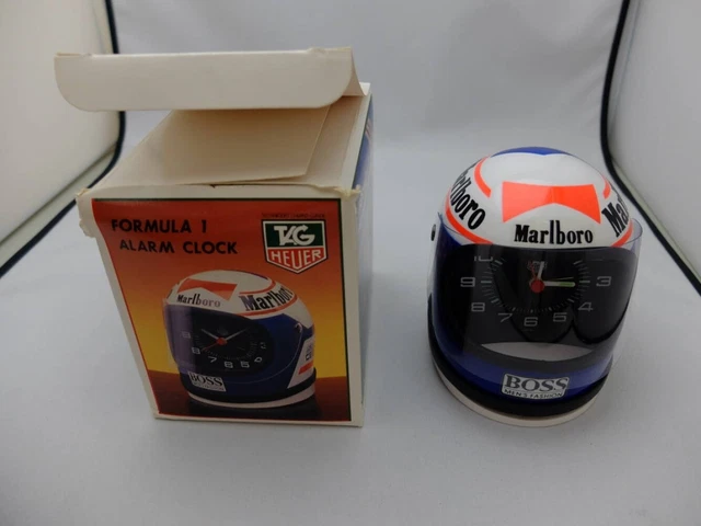 TAG HEUER F1 Helmet Alarm Desk Clock Watch Alan Prost Type Driver £781. ...