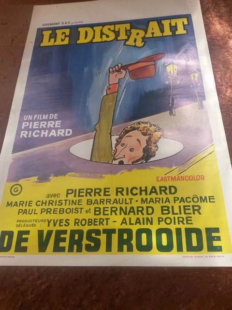 LE DISTRAIT UN film de pierre richard, affiche de cinéma avec marie ...