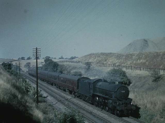 COLOUR RAIL SLIDE No:BRE852-BR Locomotive No:61020 Nr Tibshelf Station ...