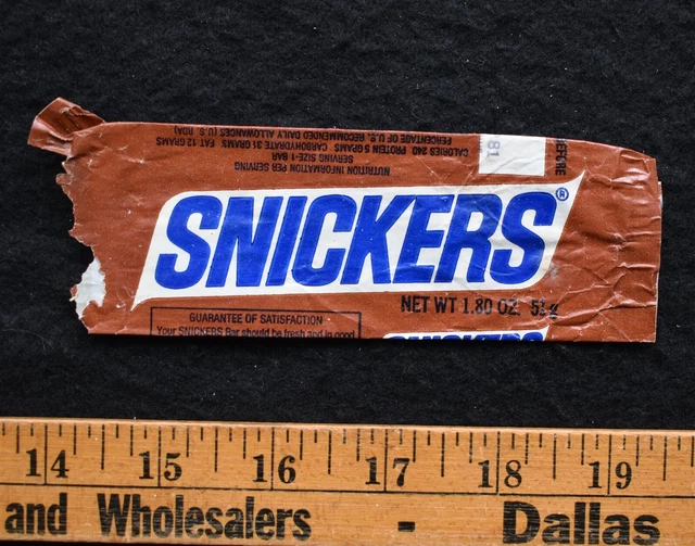[ 1980S SNICKERS Candy Bar Wrapper - Vintage M&Ms / Mars Chocolate ...