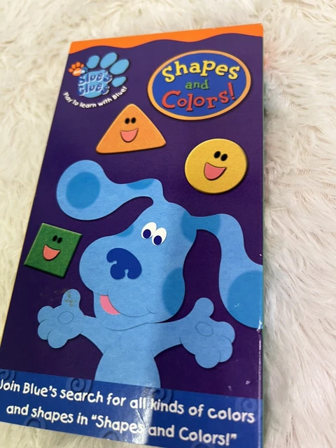 BLUES CLUES SHAPES and Colors VHS 2003 Vintage Nick Jr Nickelodeon Tape ...