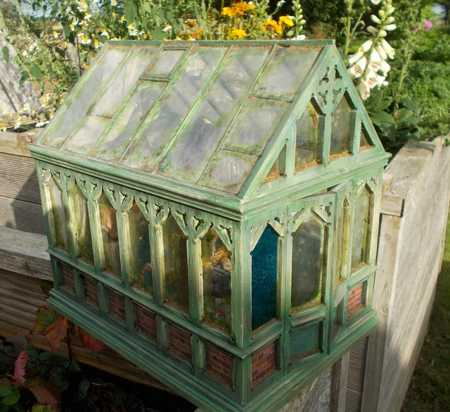 Dolls House Artisan David Ward 12th Diorama Greenhouse Roombox Filled