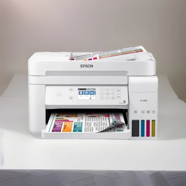EPSON ECOTANK ET-3760 All-in-One Supertank Printer - White - Tested ...